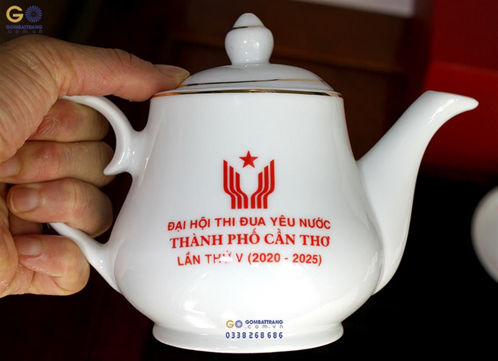 Ấm chén in logo giá rẻ chất lượng cao cấp-Ấm chén chính hãng